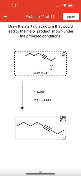 Solved Draw the starting structure that would lead to the | Chegg.com