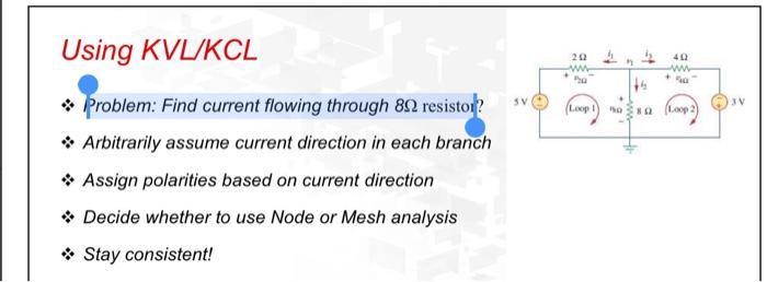 Solved Using KVL/KCL ∴ Problem: Find current flowing through | Chegg.com