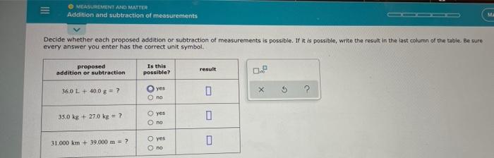 Solved III MEASUREMENT AND MATTER Setting up a unit reprefix | Chegg.com