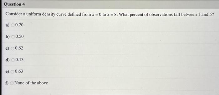 Solved Consider a uniform density curve defined from x=0 to | Chegg.com