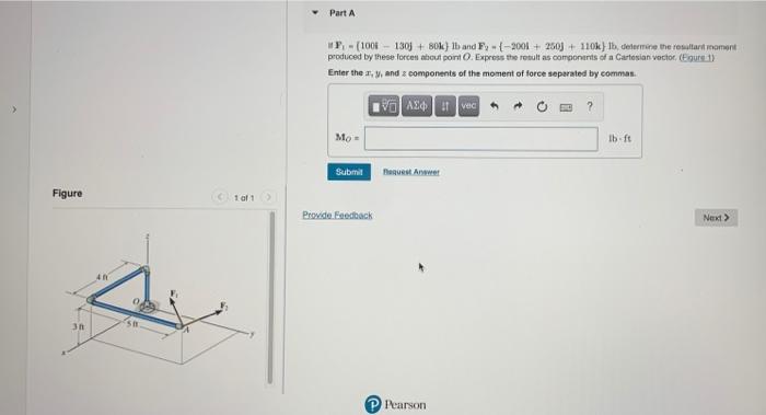 Solved Part A F - (1001 - 130 + Boke) Ib and F,- (-2001 +260 | Chegg.com