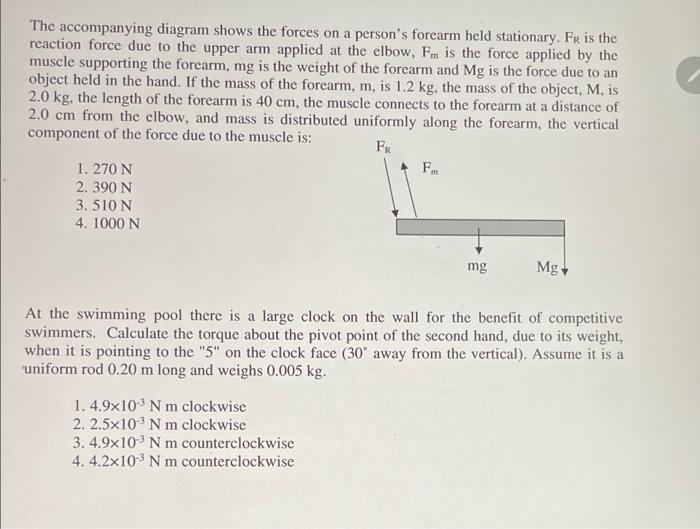 Solved The accompanying diagram shows the forces on a | Chegg.com
