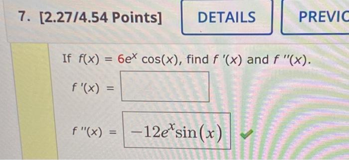 Solved 12. [0/4.24 Points] DETAILS PREVIOUS ANSWERS Find the | Chegg.com
