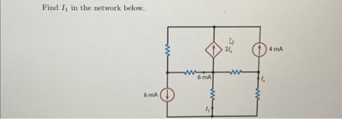 Solved Find I1 in the network below. | Chegg.com