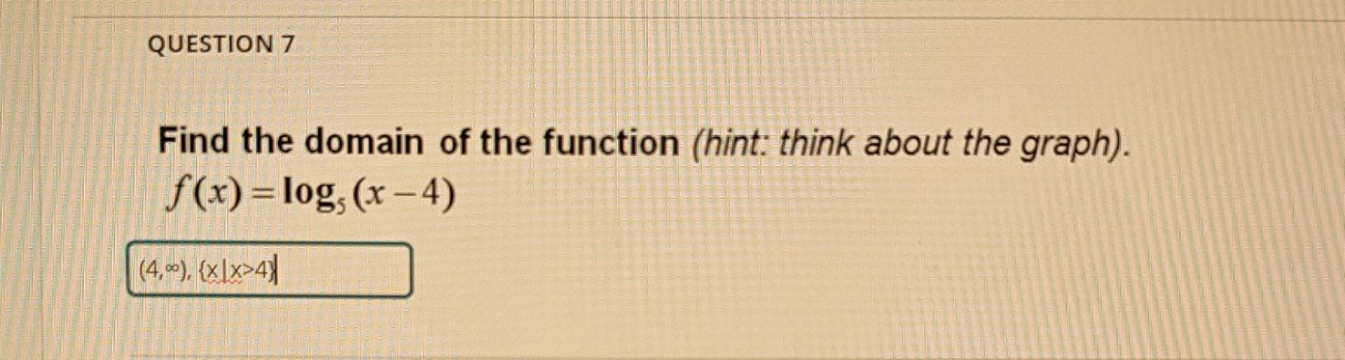Solved Find the domain of the function (hint: think about | Chegg.com