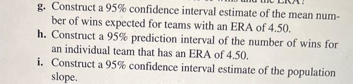 Solved g. Construct a 95\% confidence interval estimate of | Chegg.com