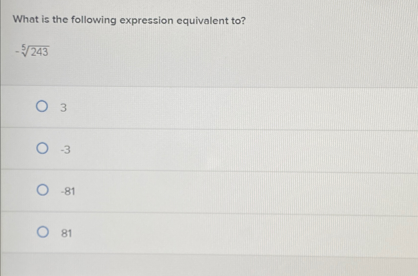Solved What is the following expression equivalent | Chegg.com
