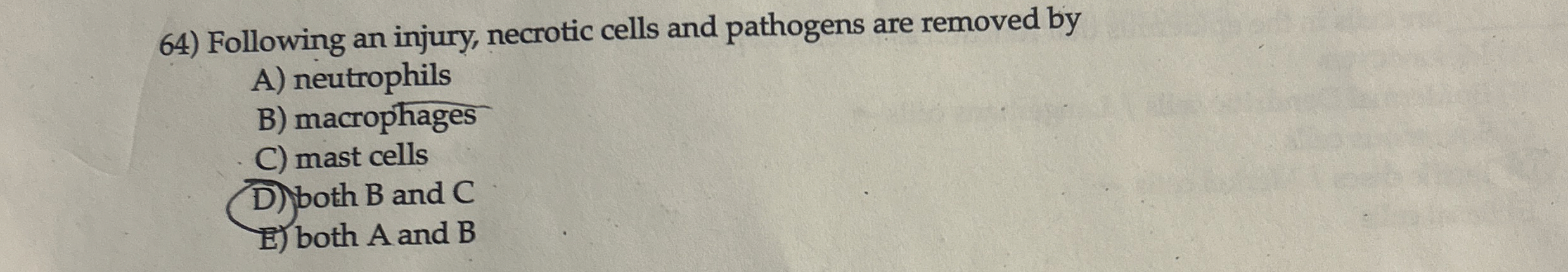 Solved Following an injury, necrotic cells and pathogens are | Chegg.com