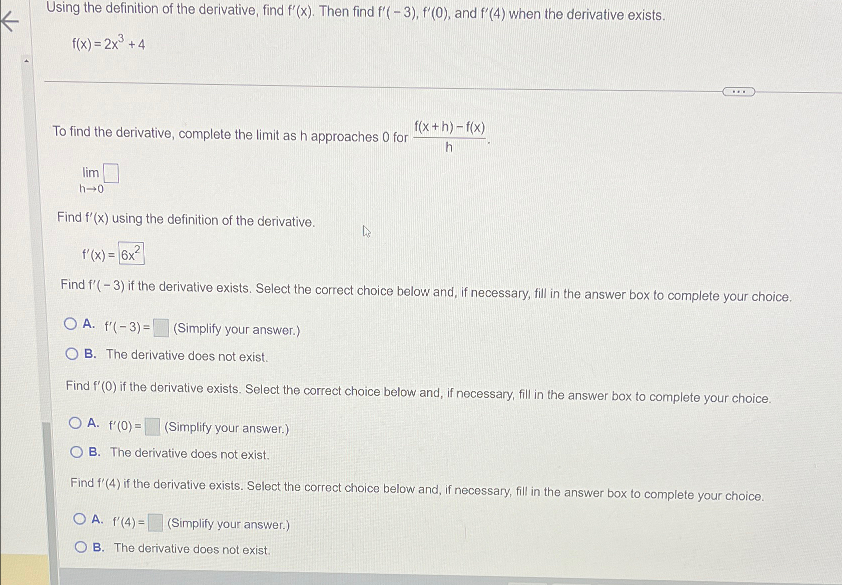 Solved Using The Definition Of The Derivative Find F X