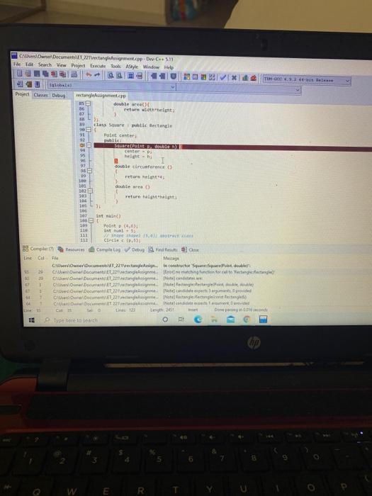 Solved Cukers Owner\DocumentET Z21Vectanglessignment.cpp Dev | Chegg.com