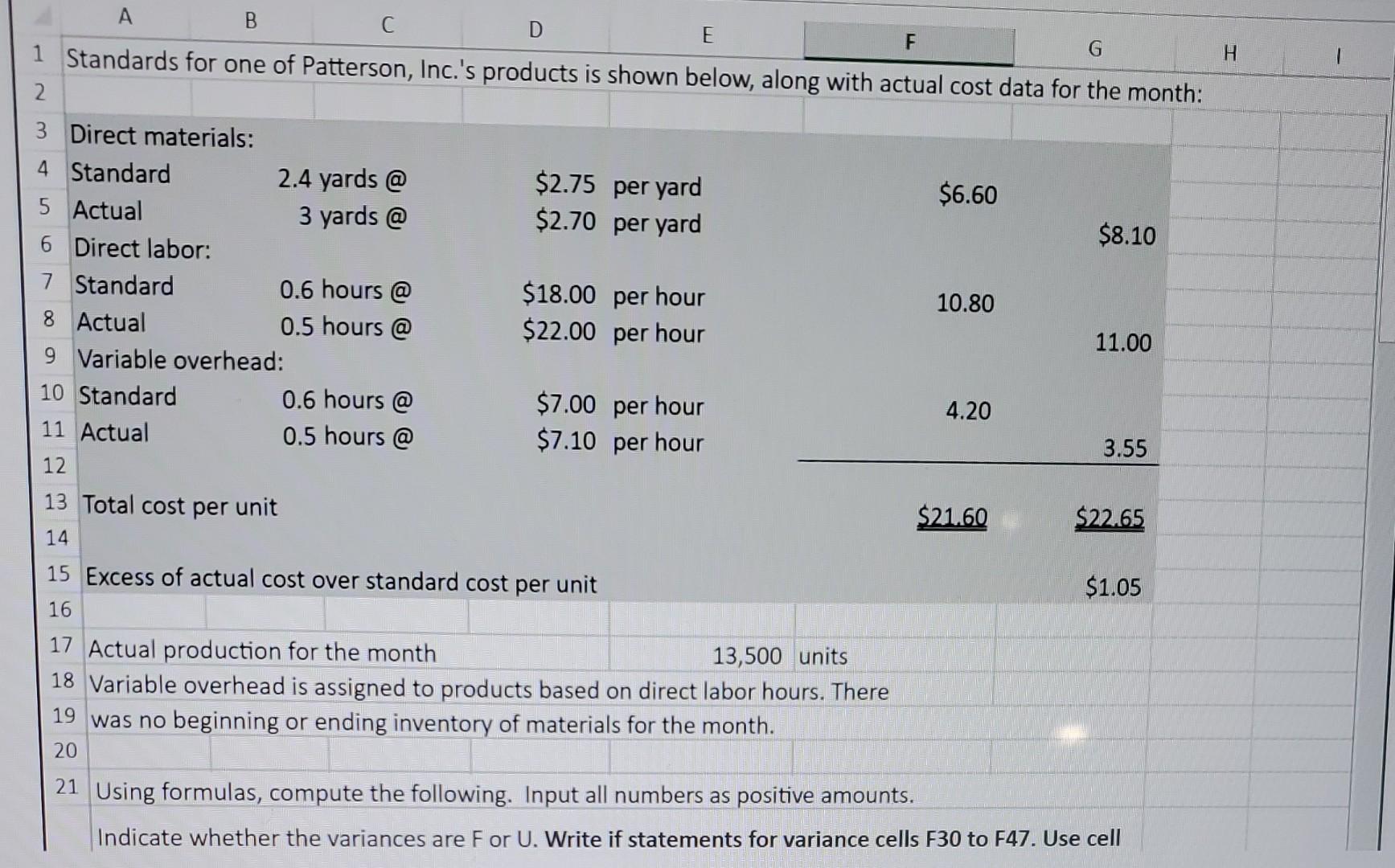 Solved Using formulas, compute the following. Input all | Chegg.com