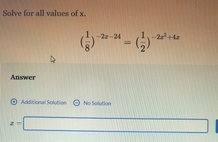 Solve for all values of | Chegg.com