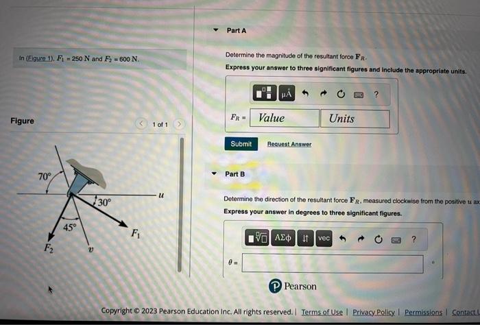 [solved] In Figure 1 F1 250n And F2 600n Determine The