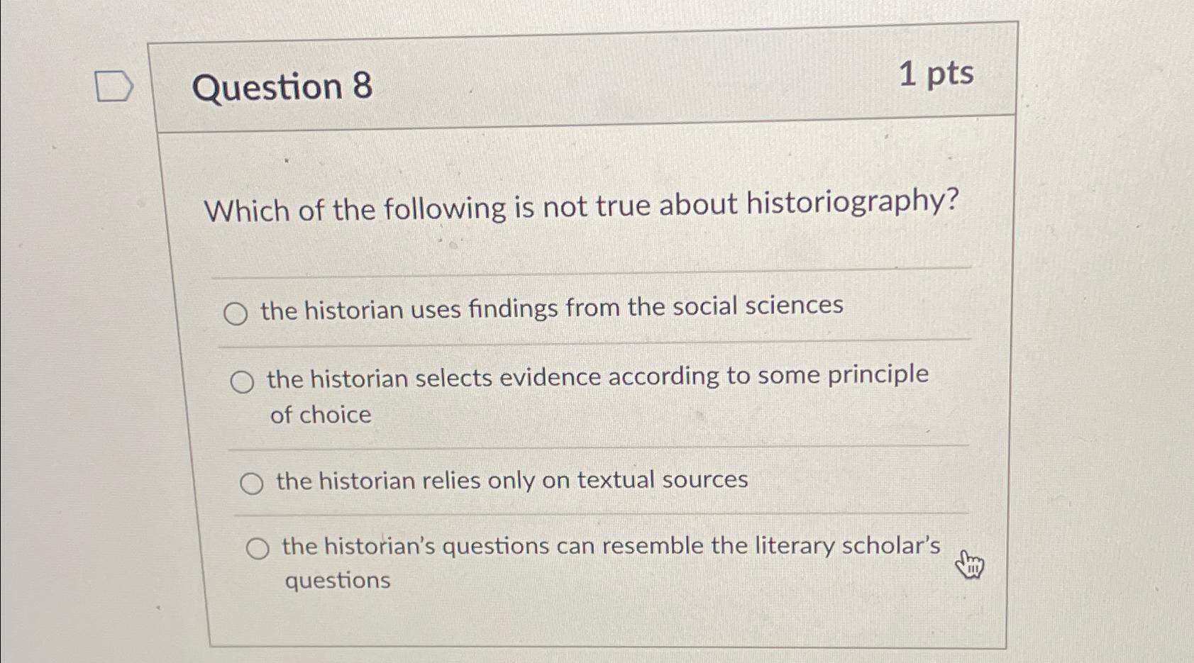 Solved Question 81 ﻿ptsWhich of the following is not true | Chegg.com