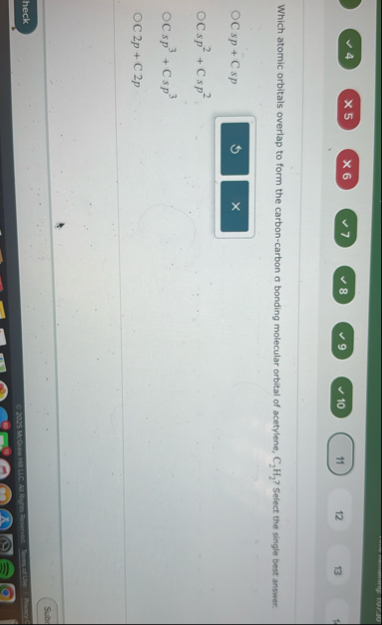 Solved 712131.Which atomic orbitals overlap to form the | Chegg.com