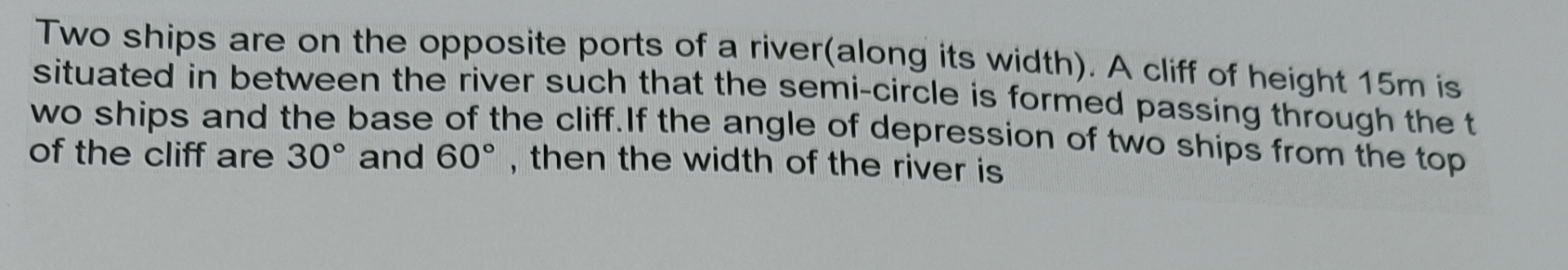 Solved Two ships are on the opposite ports of a river(along | Chegg.com