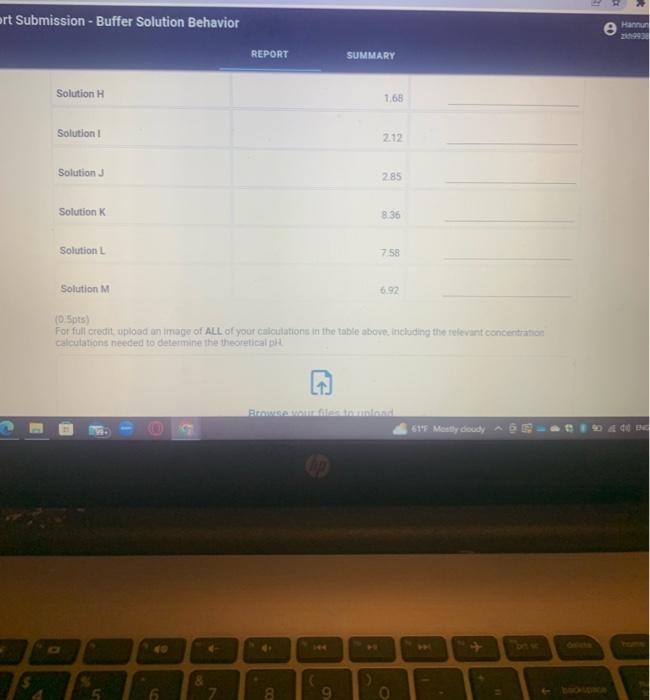 (9pts) Part 1. Calculations Part I solutions Complete | Chegg.com
