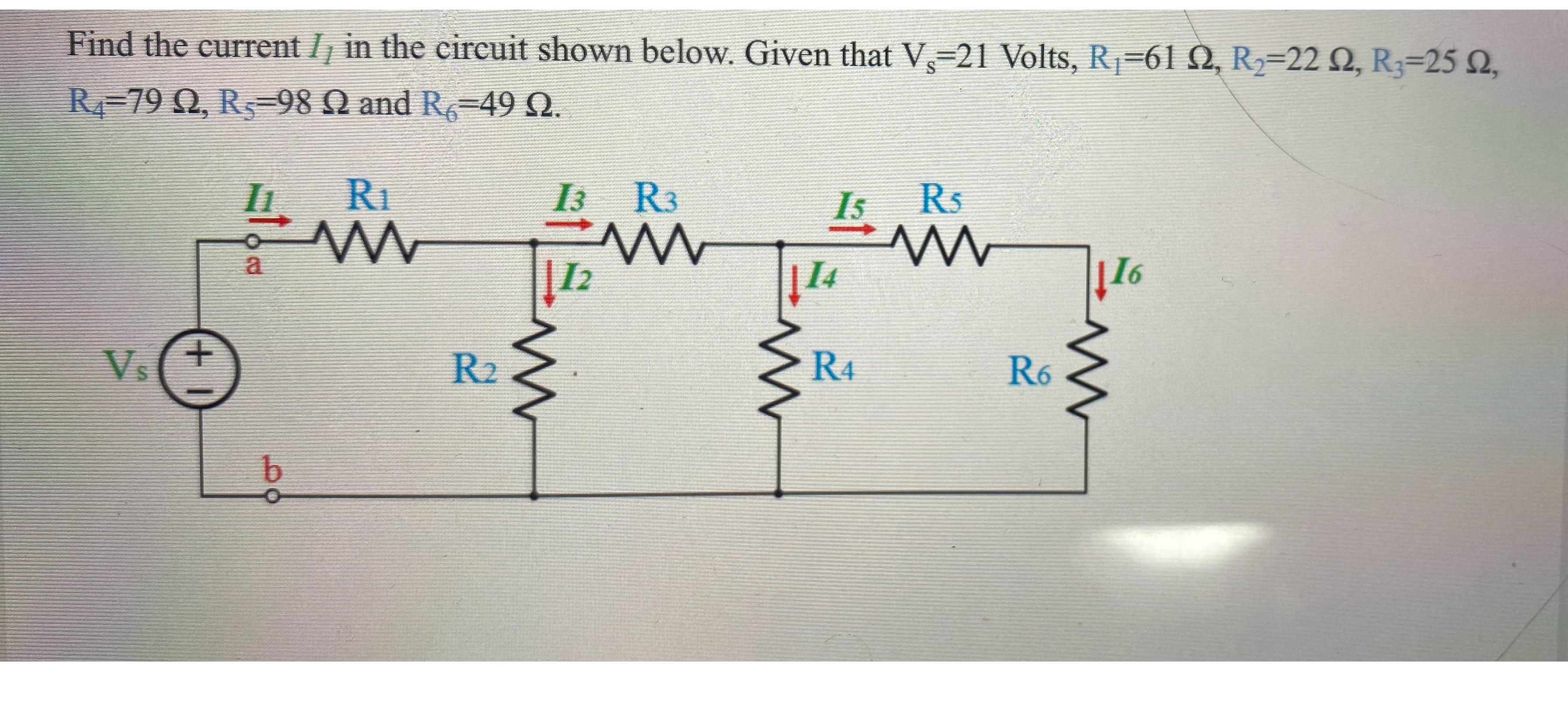 Solved Find the current Il ﻿in the circuit shown below. | Chegg.com