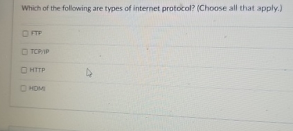 Solved Which of the following are types of internet | Chegg.com