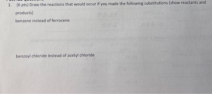 Solved 3.) H3O+ Ferrocene 1.) Acetyl Monoacetyl chloride | Chegg.com