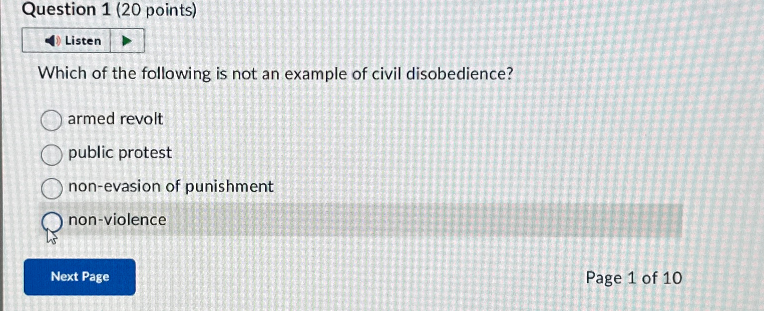 Solved Question 1 (20 ﻿points)ListenWhich of the following | Chegg.com
