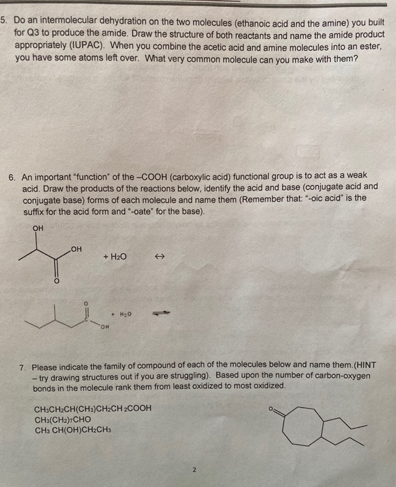 Solved H-C-(COND * 3. Using your model kit build acetic acid | Chegg.com