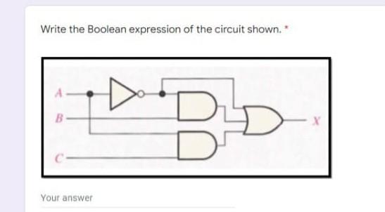Solved Write the Boolean expression of the circuit shown." B | Chegg.com
