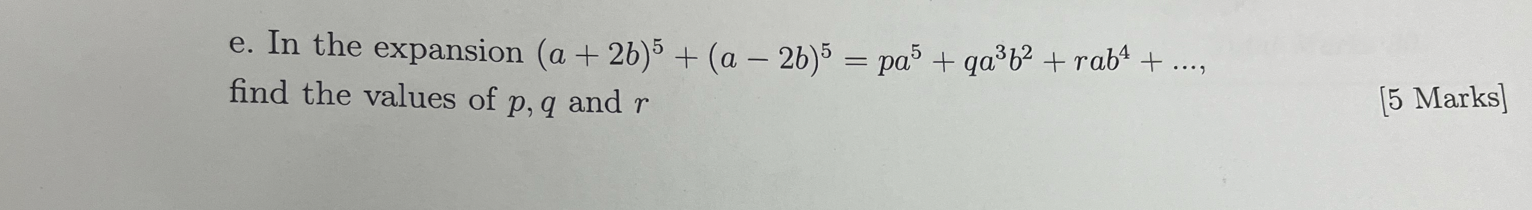 Solved e. ﻿In the expansion | Chegg.com