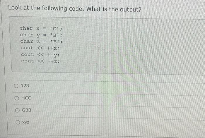 Solved (C++) Look at the following code. What is the output? | Chegg.com