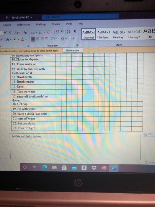 Solved Applied Behavioral AnalysisMake a task analysis | Chegg.com