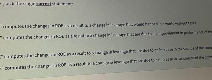 Solved Pick The Single Correct Statement Computes The