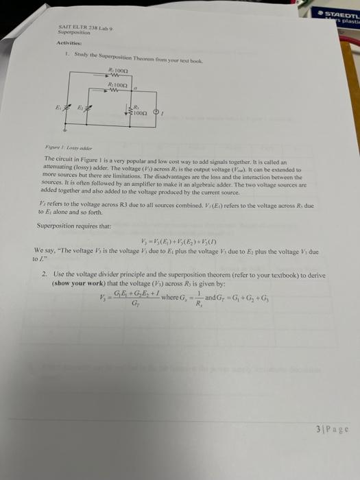 Solved VF=31(F3+F2+RI) 4; Fill out Table 1 using the | Chegg.com