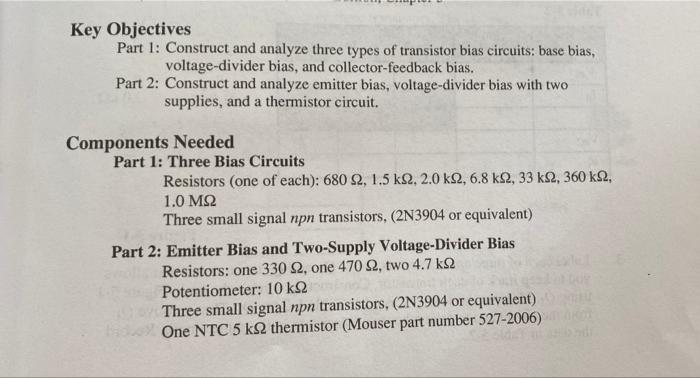 Solved Key Objectives Part 1: Construct and analyze three | Chegg.com