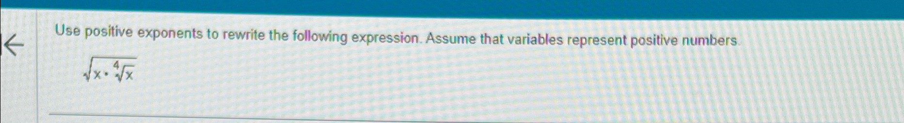 Solved Use positive exponents to rewrite the following | Chegg.com