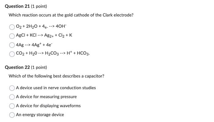 Solved Which reaction occurs at the gold cathode of the | Chegg.com