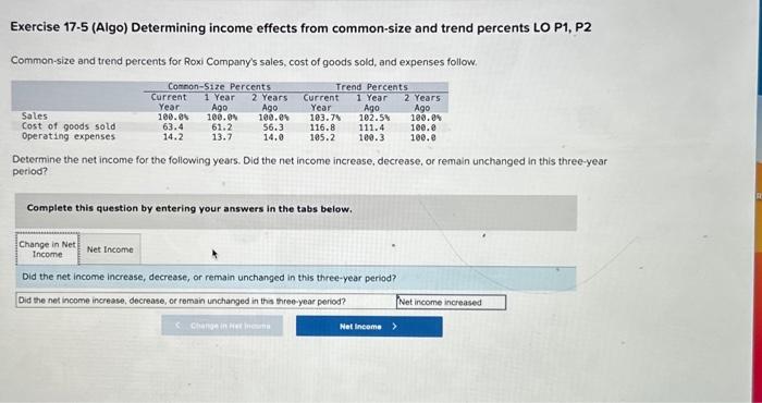 Solved Exercise 17.5 (Algo) Determining income effects from | Chegg.com