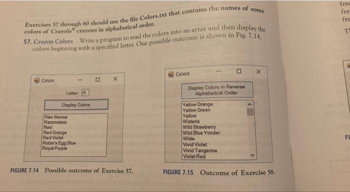 Solved 57. Crayon Colors write a program to read the colors | Chegg.com