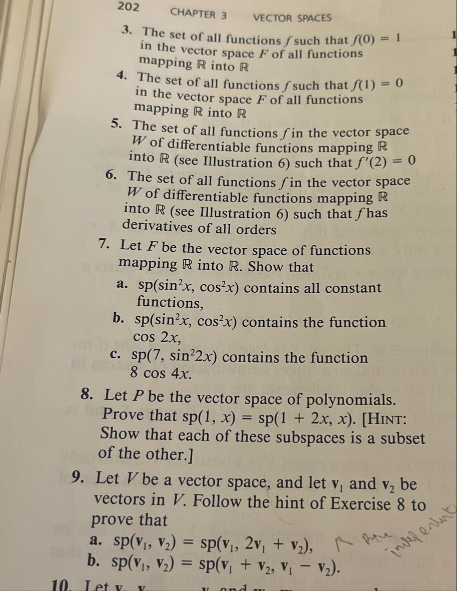 Solved 202CHAPTER 3 ﻿VECTOR SPACES3. ﻿The set of all | Chegg.com