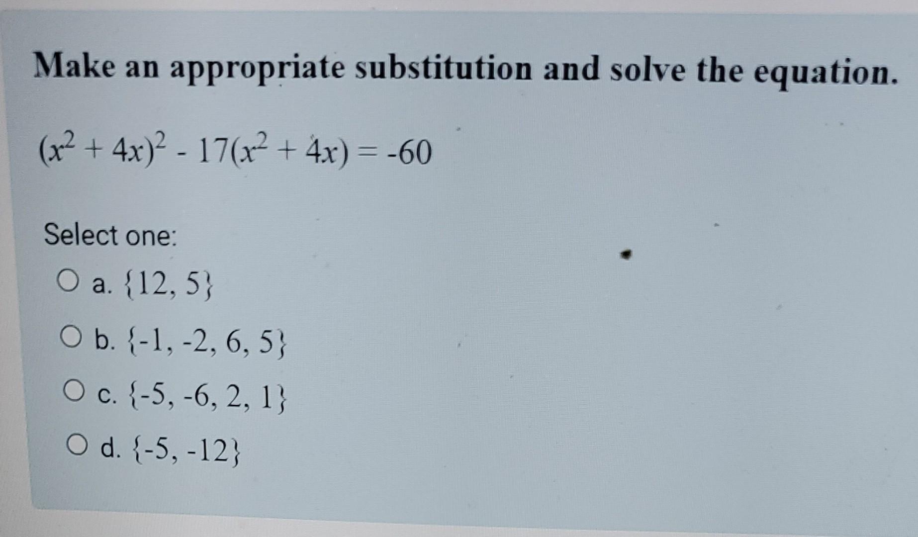 Solved Make an appropriate substitution and solve the | Chegg.com