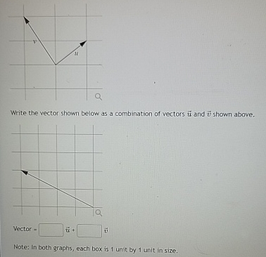 Solved Write the vector shown below as a combination of | Chegg.com