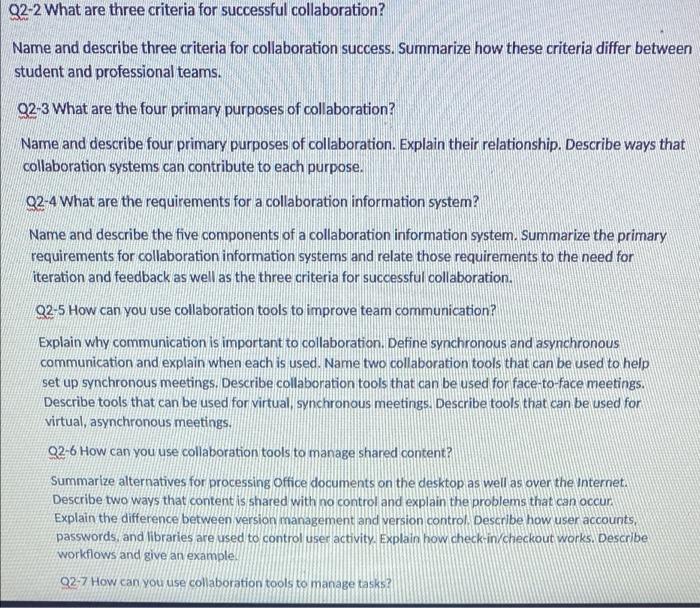 Solved 92-2 What are three criteria for successful | Chegg.com