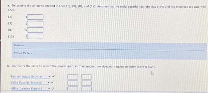 Solved Summary payroll data In the following summary of data | Chegg.com
