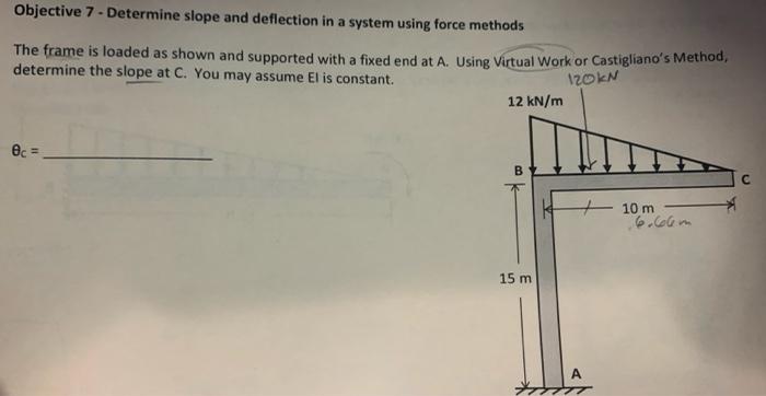 Solved Objective 7 - Determine slope and deflection in a | Chegg.com