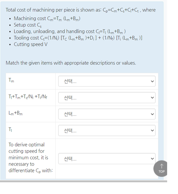 Solved Total Cost Of Machining Per Piece Is Shown As