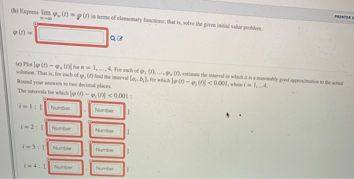 Solved Use the method of successive approximations to solve | Chegg.com