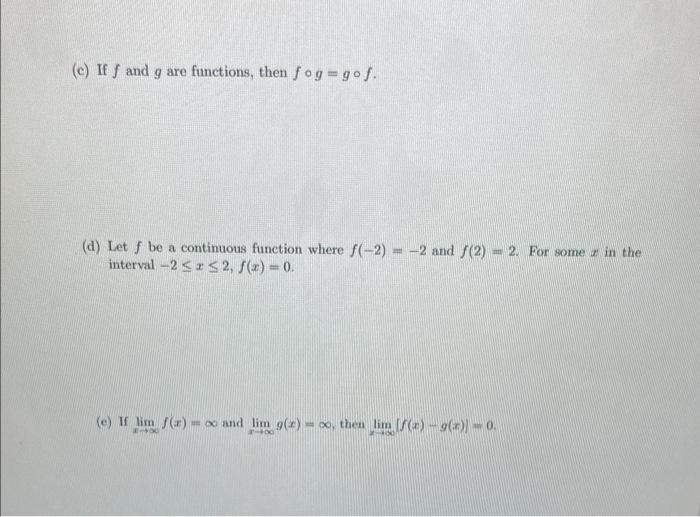 Solved determine whether each statement is true or false and | Chegg.com