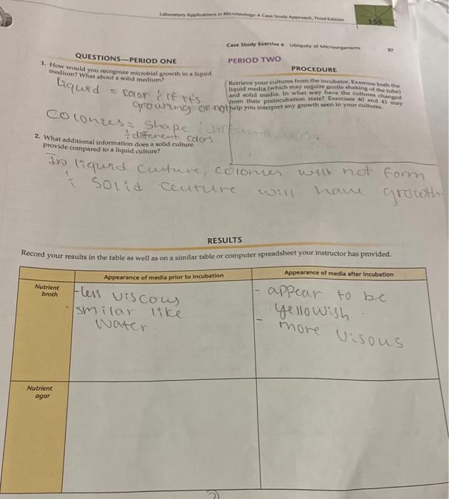Solved 156 BIO 220 Microbiology 58 Case Study Exercise 6 | Chegg.com