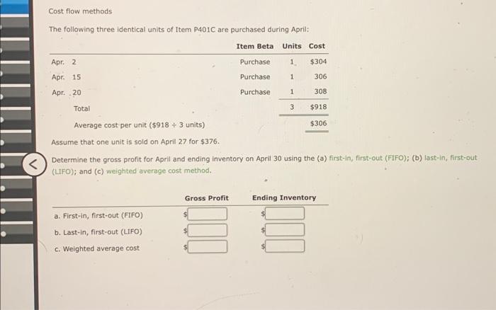 Solved Cost flow methods The following three identical units | Chegg.com