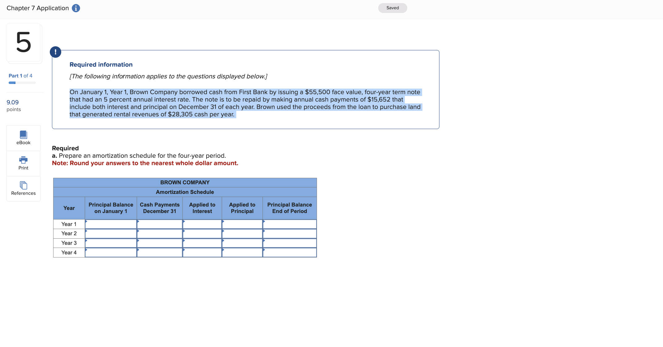 Solved Chapter 7 ﻿Application5Part 1 ﻿of 4Required | Chegg.com