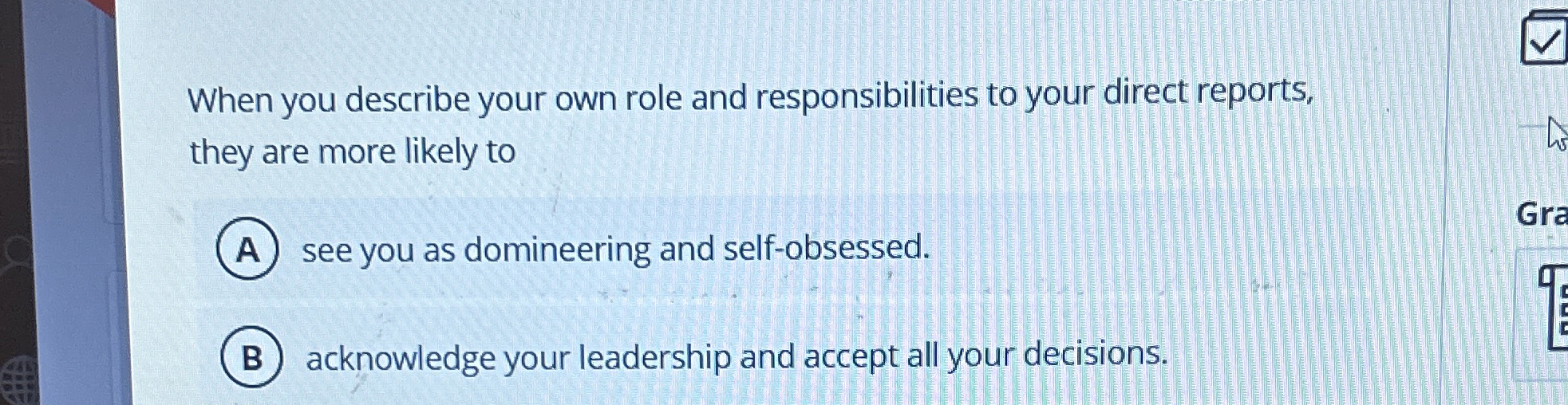 Solved When you describe your own role and responsibilities | Chegg.com